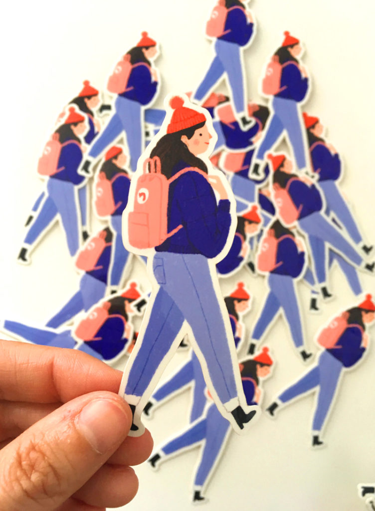 Walking Girl Sticker – Nina Cosford Shop