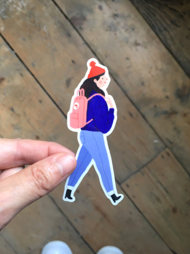 Walking Girl Sticker – Nina Cosford Shop