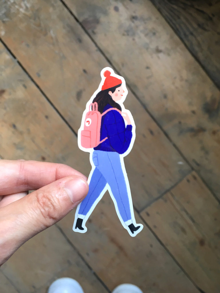 Walking Girl Sticker – Nina Cosford Shop