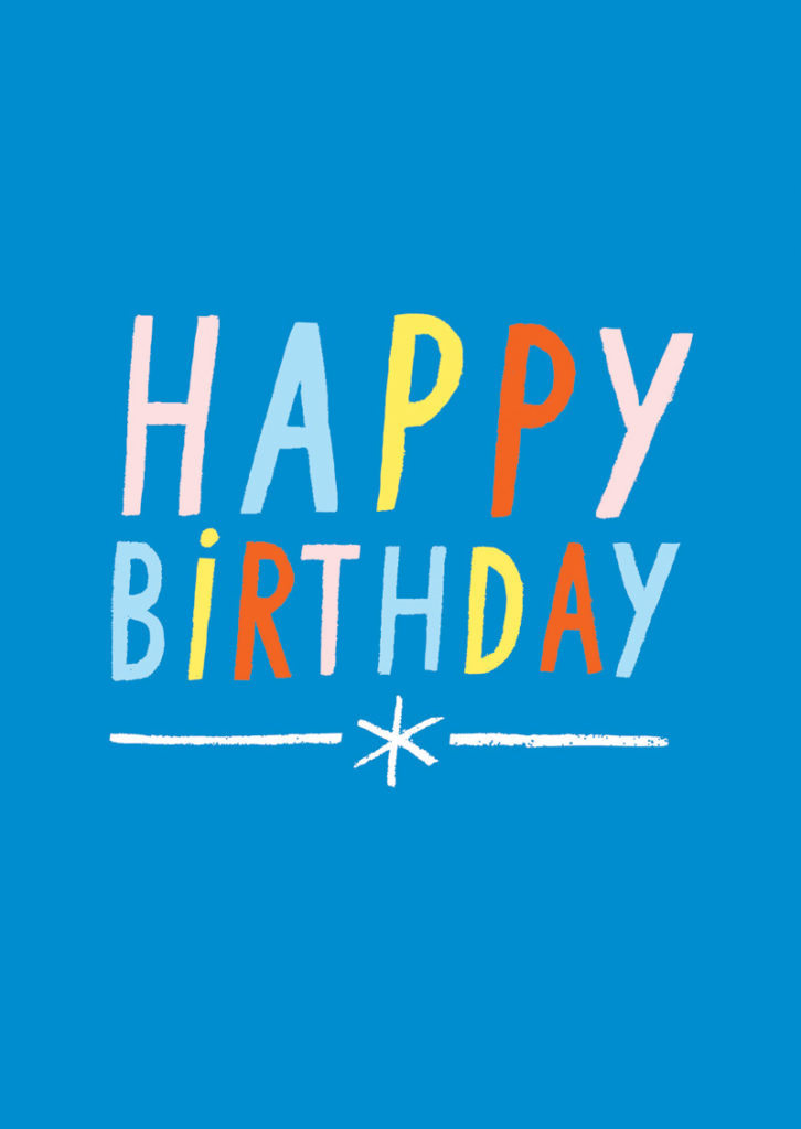 Happy Birthday (Blue) – Nina Cosford Shop