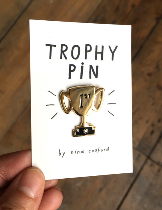 ‘Trophy’ Enamel Pin – Nina Cosford Shop