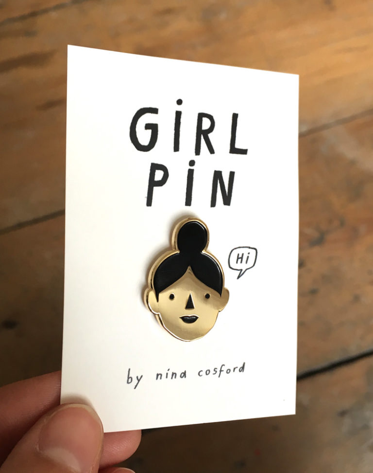 ‘Girl’ Enamel Pin – Nina Cosford Shop